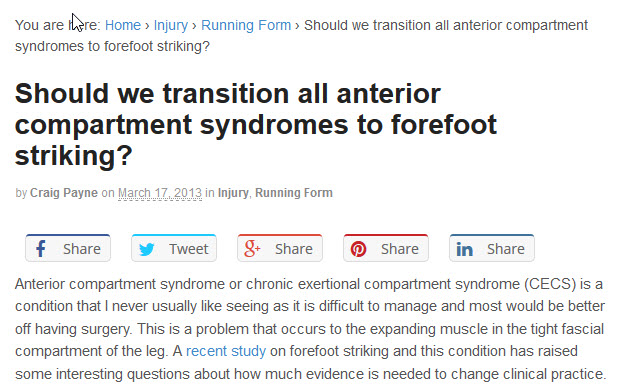 Anterior Compartment Syndrome – Podiatry Daily